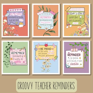 Teacher Daily Reminders Printable Set Classroom Decor Bulletin Board ...