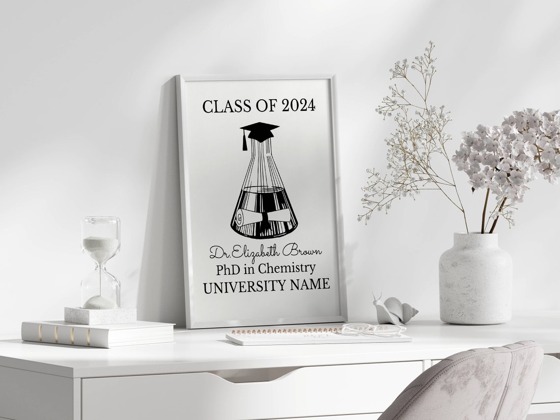 Custom Graduation Print, Personalized Graduation Gift, Chemistry ...