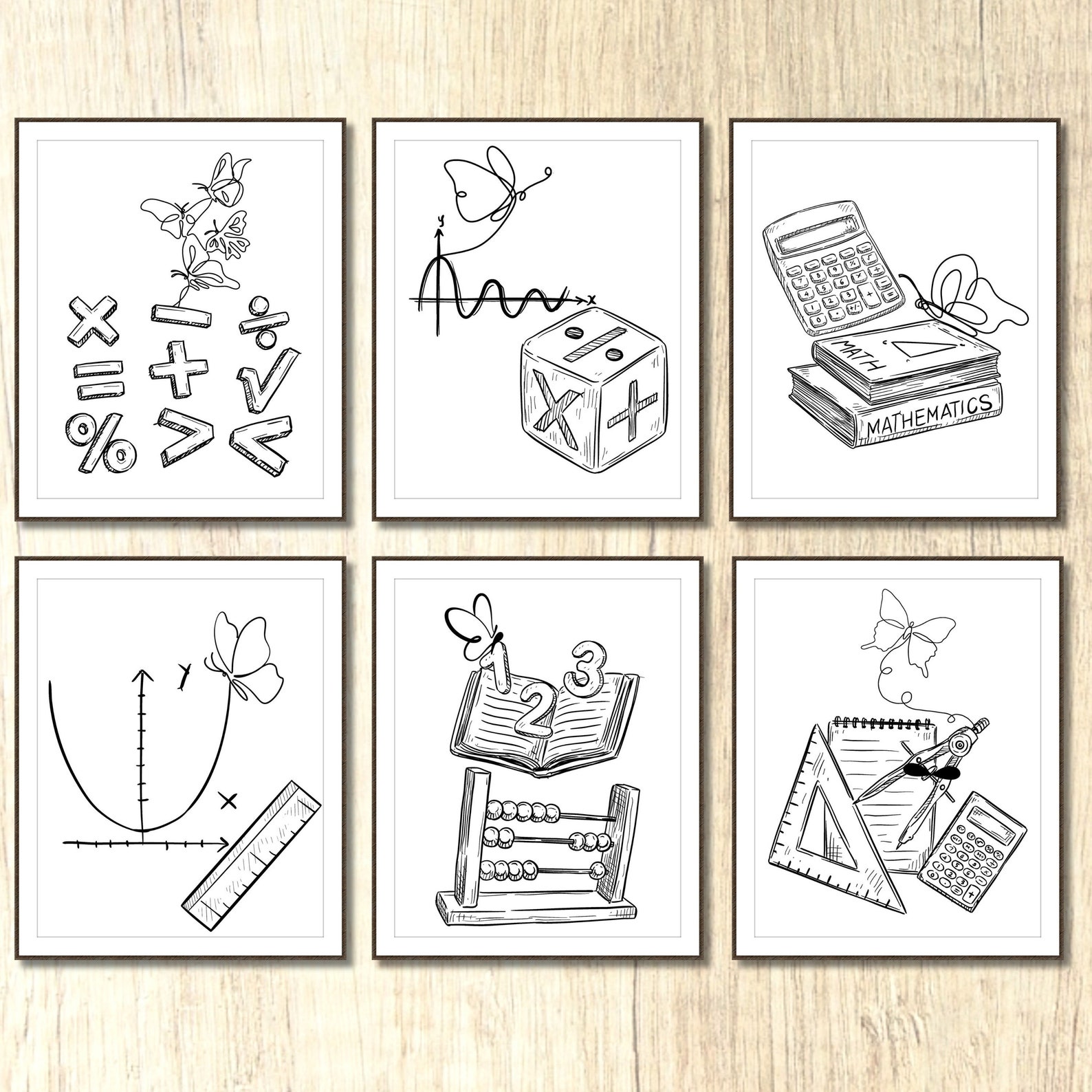 Boho Math Classroom Posters Printable Gallery Wall Art Kids Home School ...