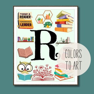 Reading Posters Classroom Decor School Library Sign Reading Classroom ...