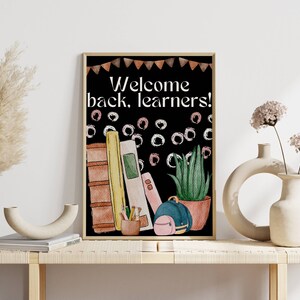 Welcome Back to School Sign Printable INSTANT DIGITAL DOWNLOAD ...