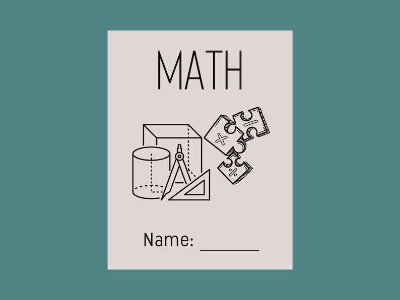 School Subjects Binder Cover Printable Back to School - Etsy