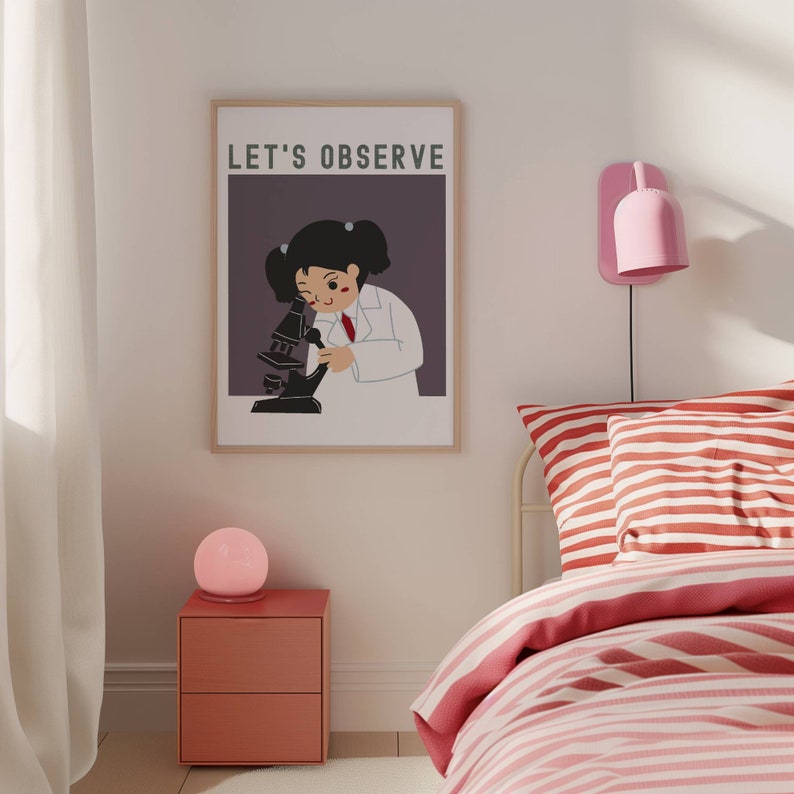 Science Wall Art Kids Girl Gift Science Nursery Decor Science Bedroom ...