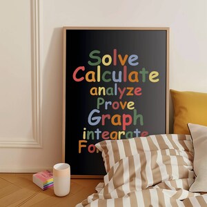 Math Classroom Poster Set of 3 Math Decor Math Theme Nursery Decor Math ...