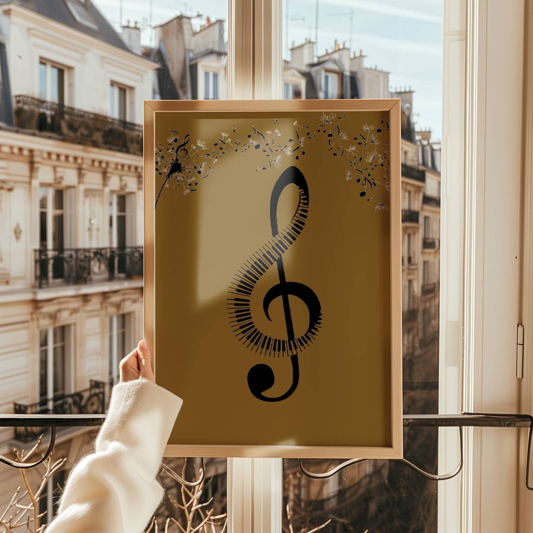 Musician Gift Wall Art Decor Music Note Poster Cute Music Poster ...