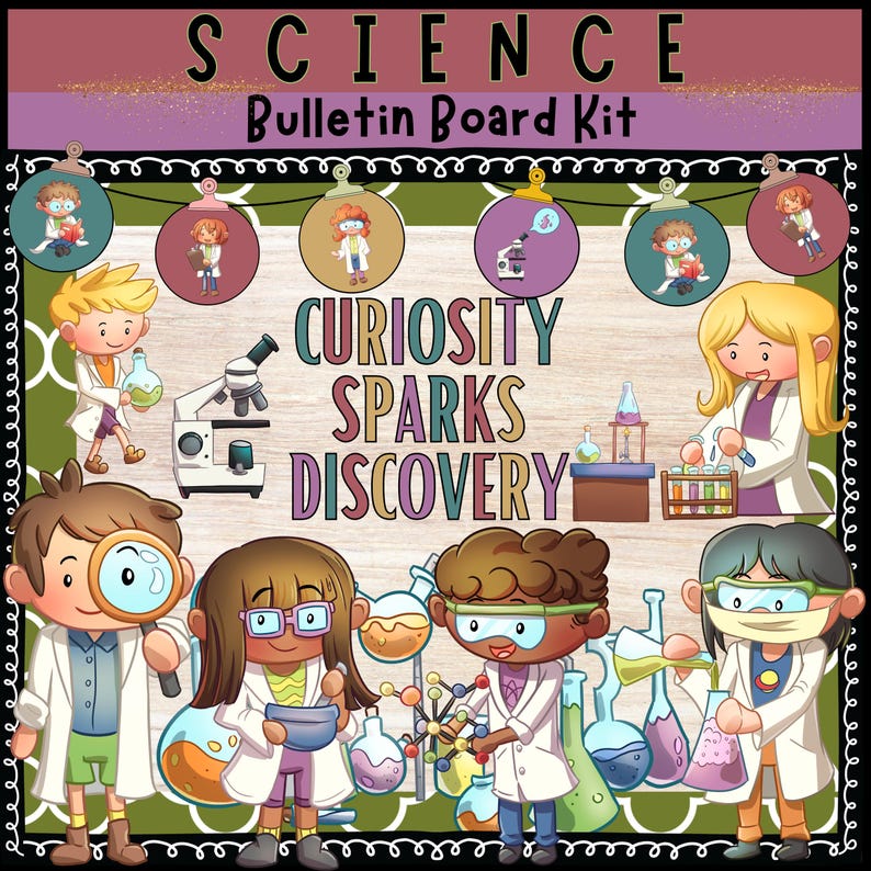 Science Bulletin Board Printable Scientist Display for Teachers Lab ...