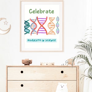 Diversity in Science Prints, DNA Art, Great Poster for Teachers ...