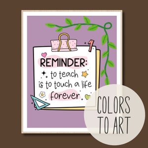 Teacher Daily Reminders Printable Set Classroom Decor Bulletin Board ...