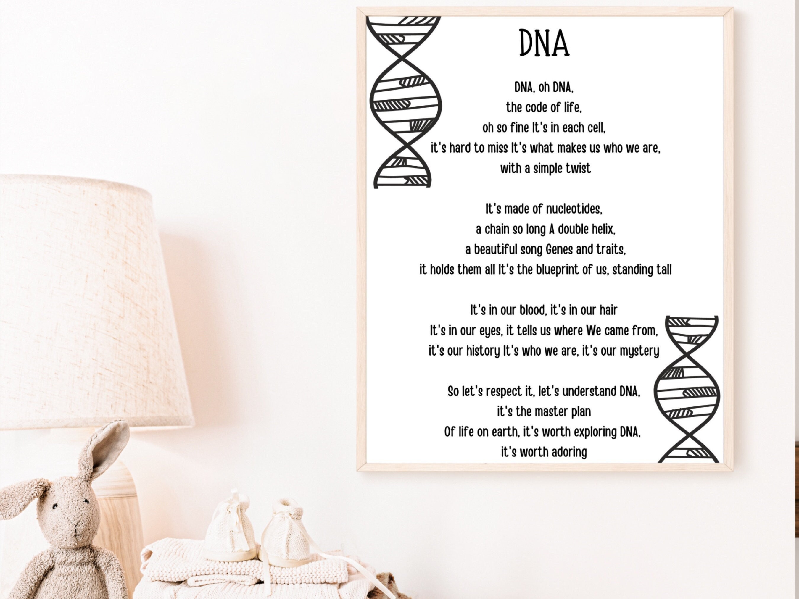 DNA Poem Science Posters Classroom Decor Gift to a Science - Etsy