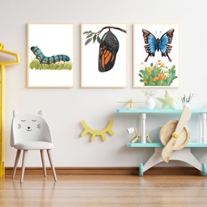 Life Cycle of a Butterfly Digital Download Caterpillar Butterfly Poster ...