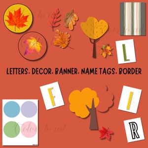 Fall Themed Printable Bulletin Board Kit Door Decor for Classrooms ...