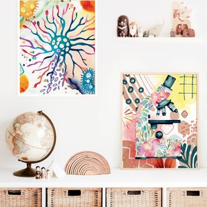 Microbiology Wall Art Set, Science Posters, Biology Wall Art ...