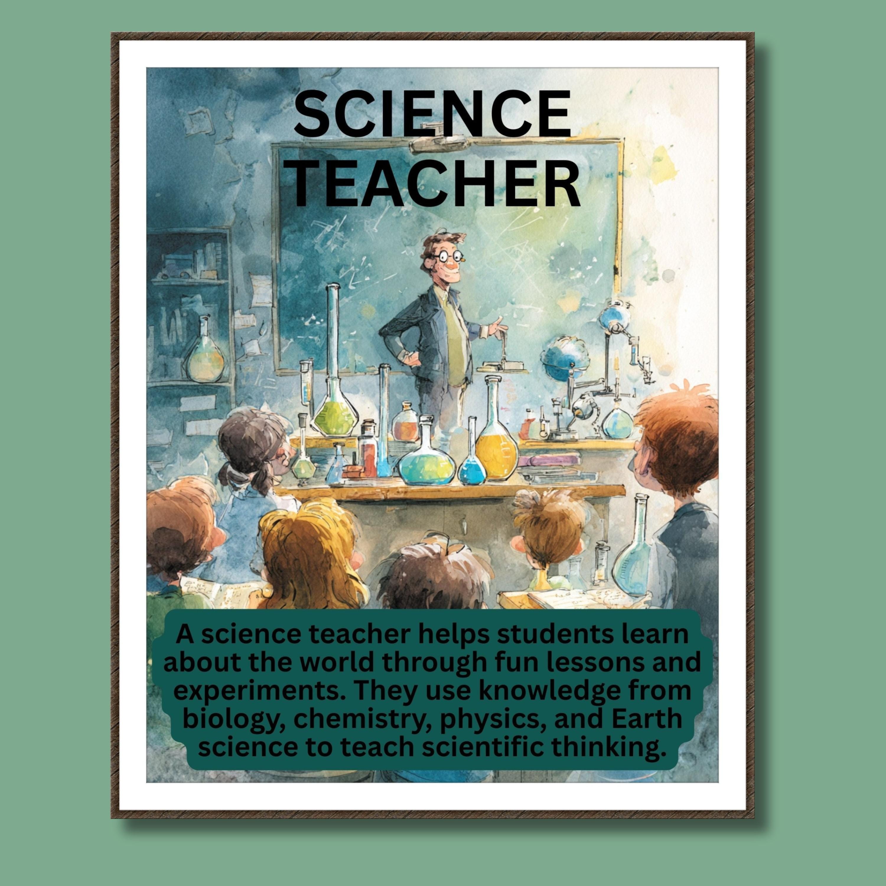 SCIENCE Career Posters, 12 Science Class Gallery Wall, Classroom Decor ...