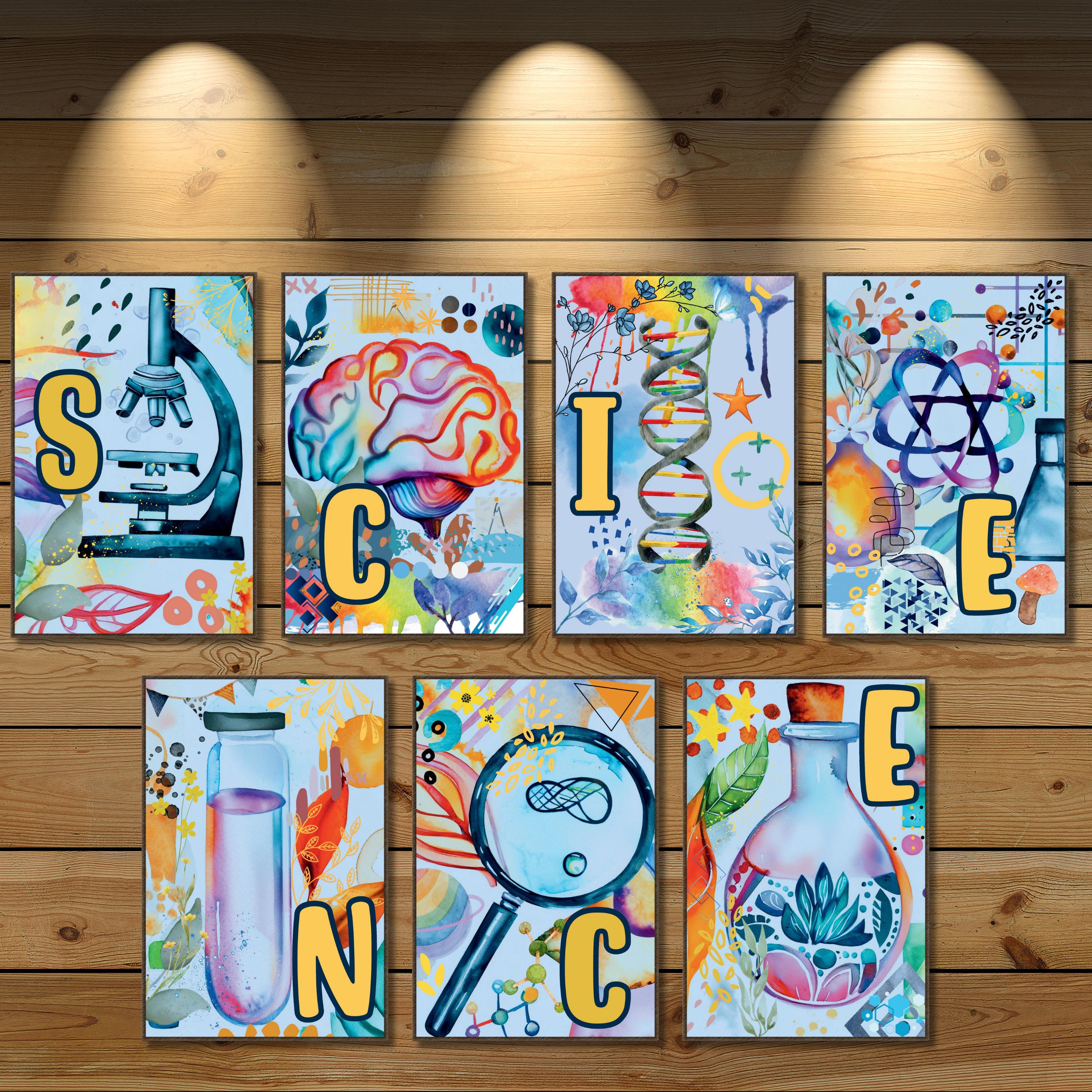 Science Class Gallery Wall Set Science Bulletin Board Science Lab Decor ...