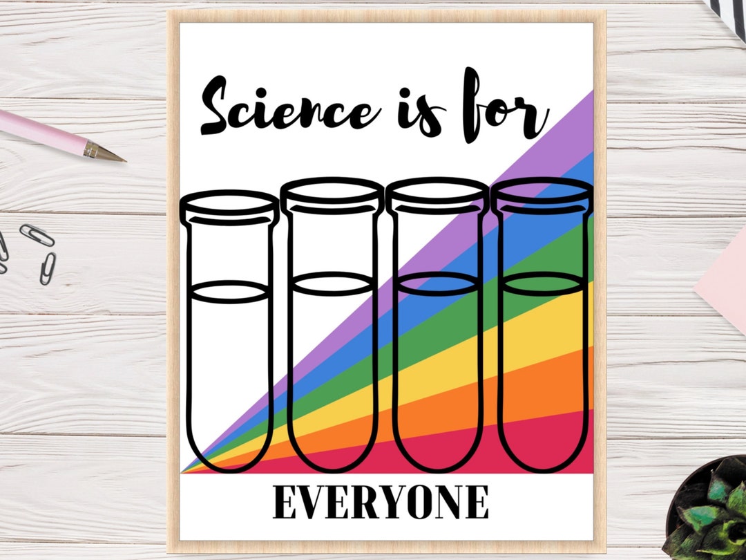 Science is for Everyone Digital Download, Pride Print, Science ...