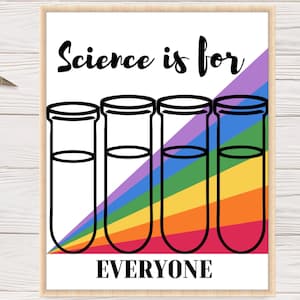 Science is for Everyone Digital Download, Pride Print, Science ...