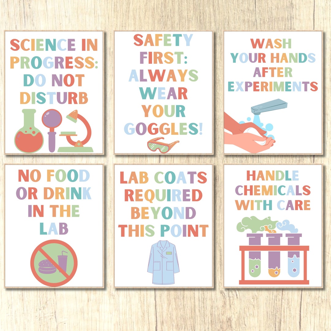 Science Lab Safety Rules Science Class Posters Science Lab Decor ...