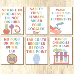 Science Lab Safety Rules Science Class Posters Science Lab Decor ...
