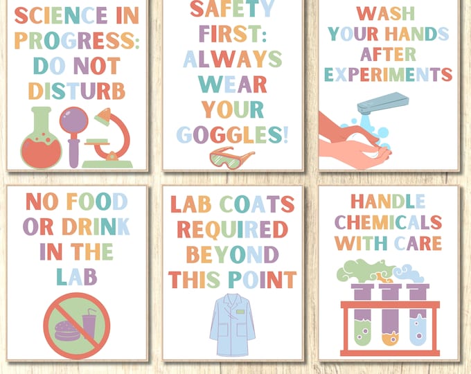 Buy Science Lab Rules Poster Online in India - Etsy