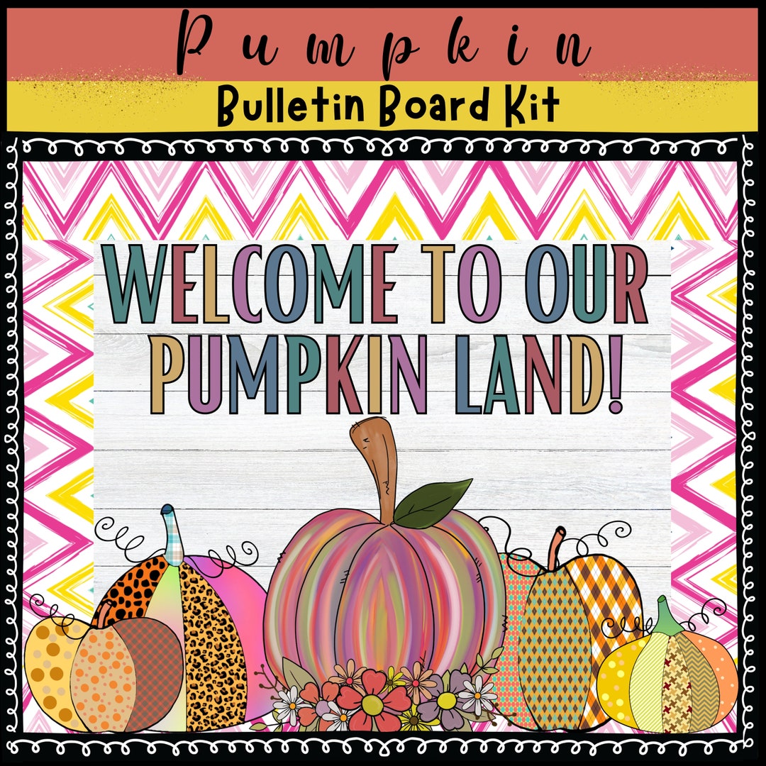 Pumpkins Bulletin Board Halloween Fall Classroom Door Decor Fall ...