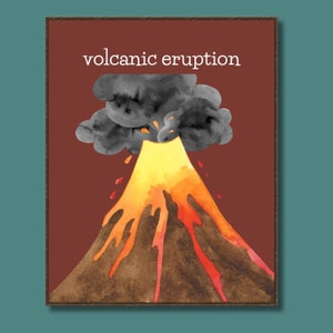 Natural Disasters Prints Watercolor Classroom Decor Science Wall Arts ...
