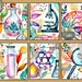 Science Wall Prints, Boho Watercolor Prints, Boho Classroom Wall Art ...
