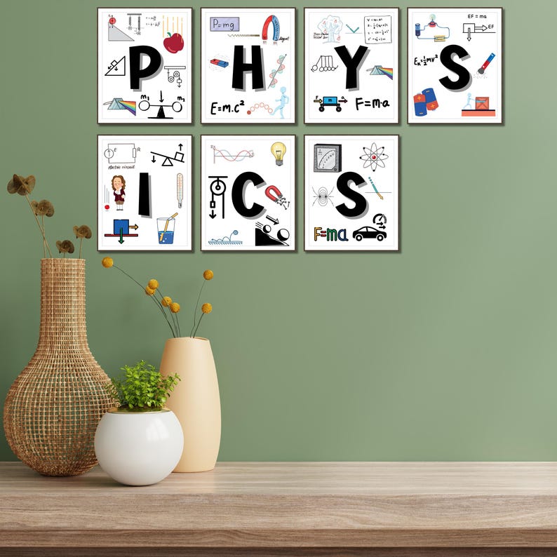 PHYSIC Classroom Decor High School Physics Wall Art Middle School ...