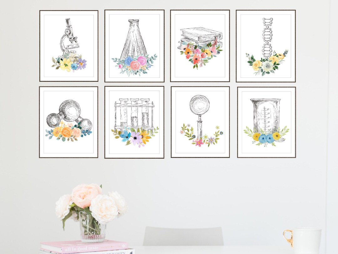 Science Class Gallery Wall, Classroom Decor, High School Middle School ...