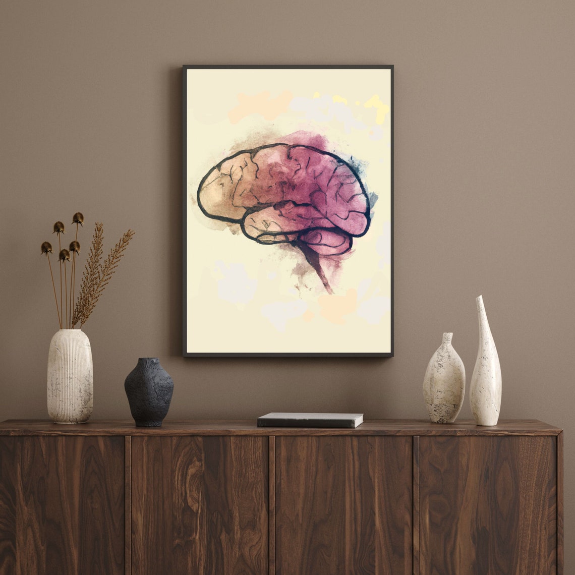 Human Brain Art, Instant Download, Neurology Art, Classroom Decor ...