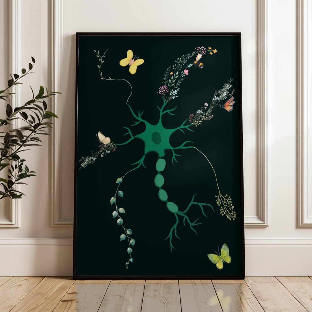 Neuron Digital Download Wall Art Neuroscience Art Printable Science ...