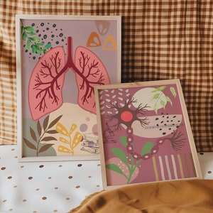 Human Anatomy Artwork Set High School Science Posters Science Class ...