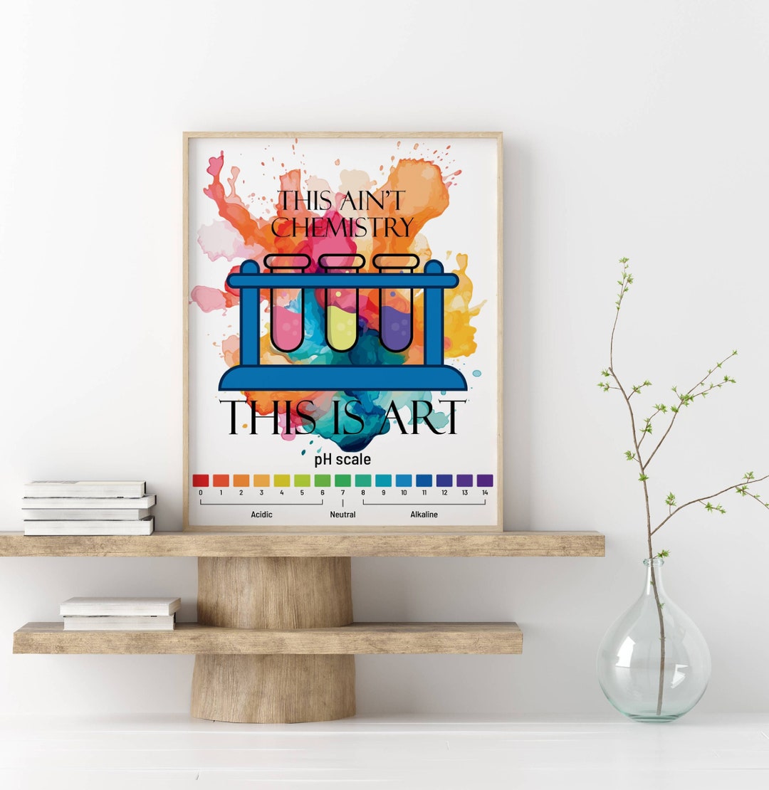 Ph Scale Chart Print Chemistry Classroom Decor Science Poster Acid ...