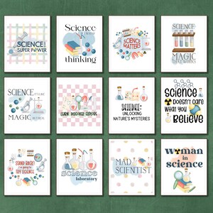 Science Classroom Poster Set Home School Decor Classroom Decor High ...