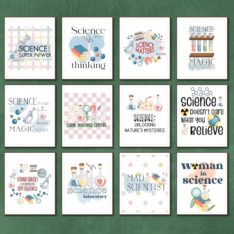 Women in Science Poster Set: STEM, Biology, Chemistry Classroom Decor ...
