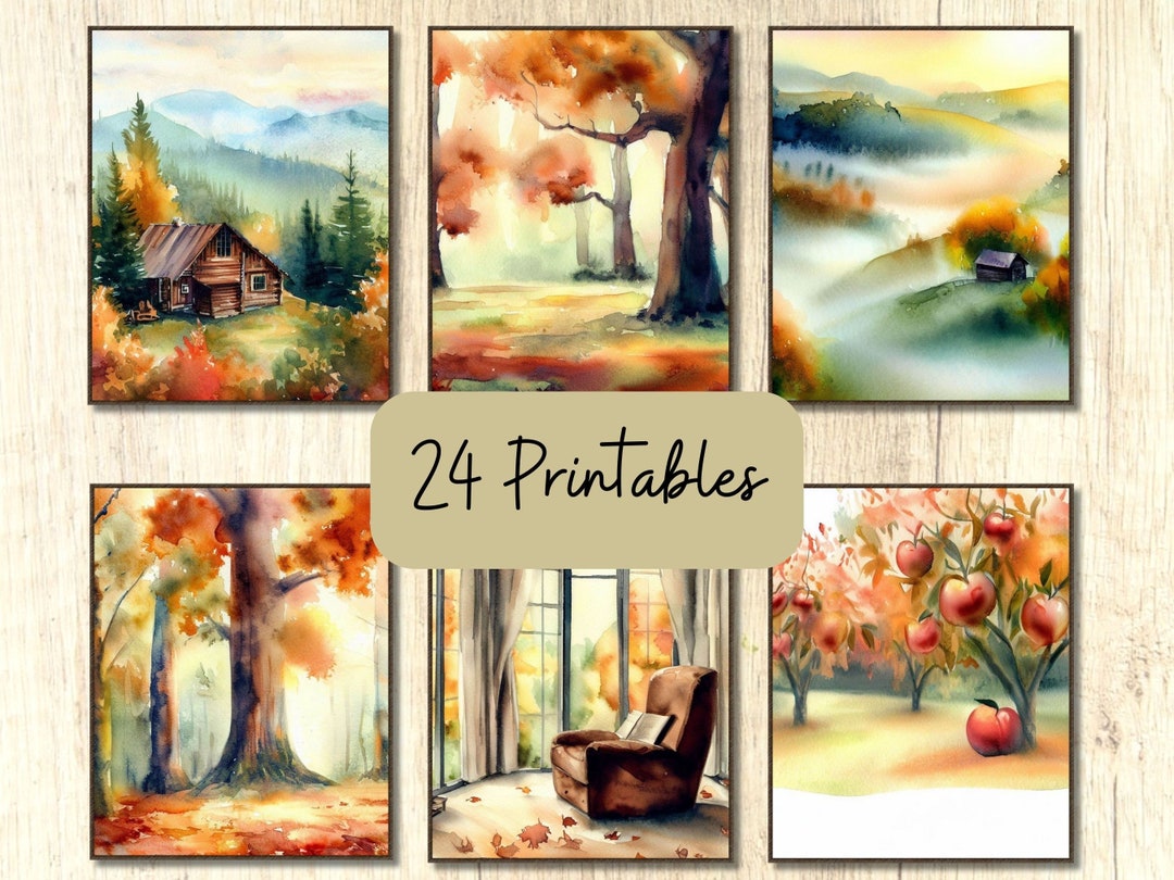 Fall Gallery Wall Prints SET of 24 Fall Printable Art Gallery Wall ...