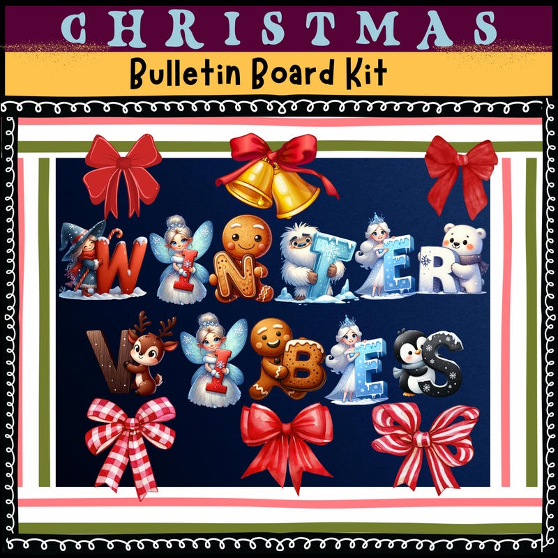 Winter Bulletin Board Kit - Etsy