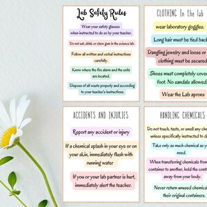 5 Set Science Teacher Posters, Laboratory Printables, Science Classroom ...