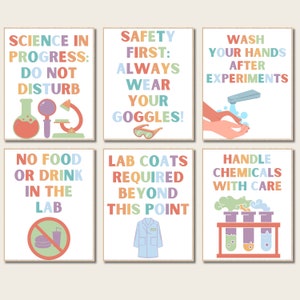 Science Lab Safety Rules Science Class Posters Science Lab Decor ...