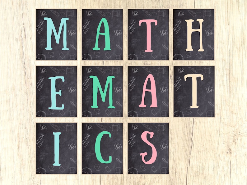 Math Classroom Decor Bundle, Math Posters Printable, Math Classroom ...