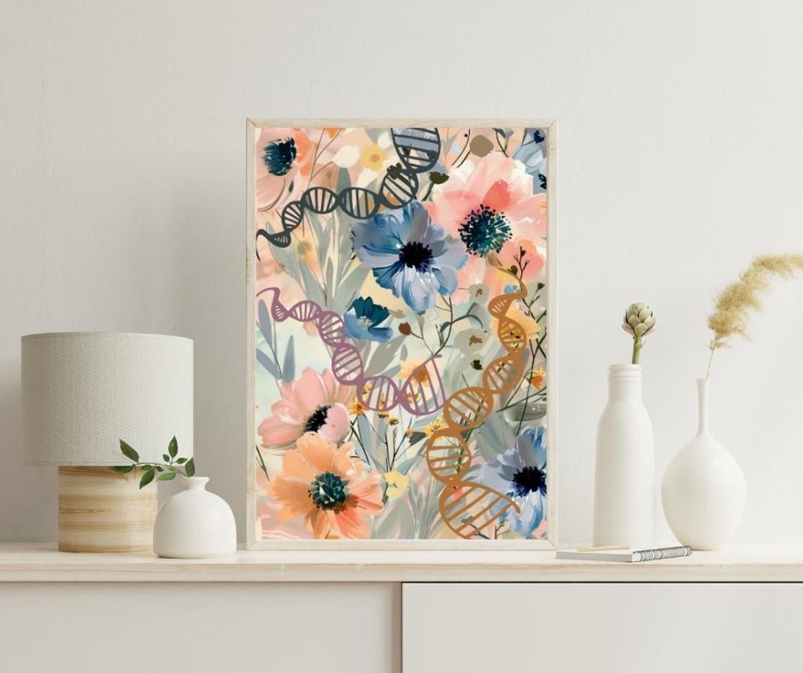 DNA Art Print Biology Art Doctor Graduation Gift Office Room Decor ...