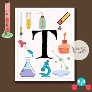 Chemistry Printable Science Printable Laboratory Art Middle School ...