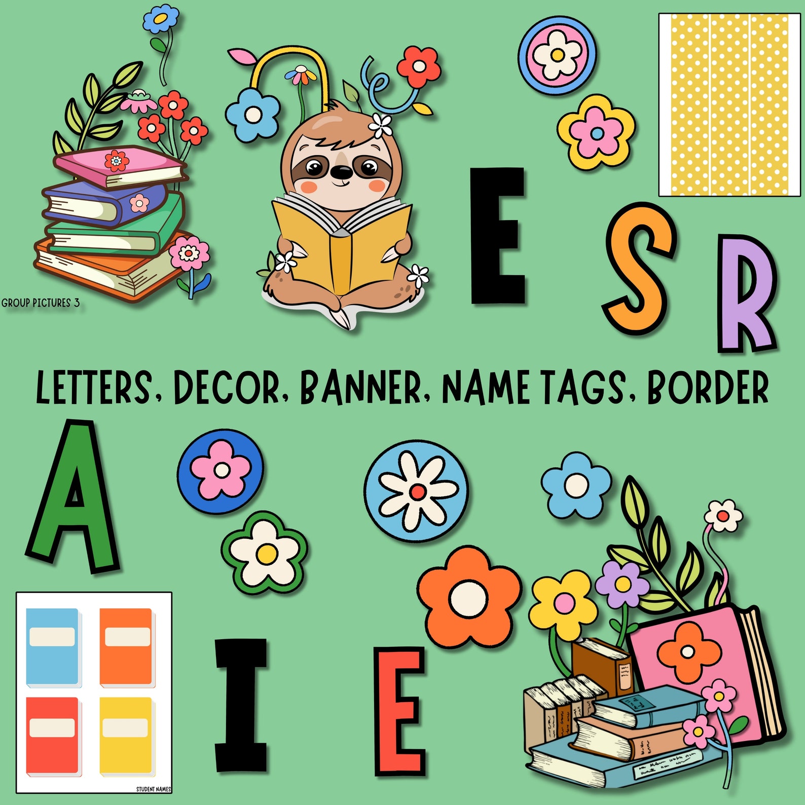 Reading Month Classroom Bulletin Board Spring Bulletin Board Printable ...