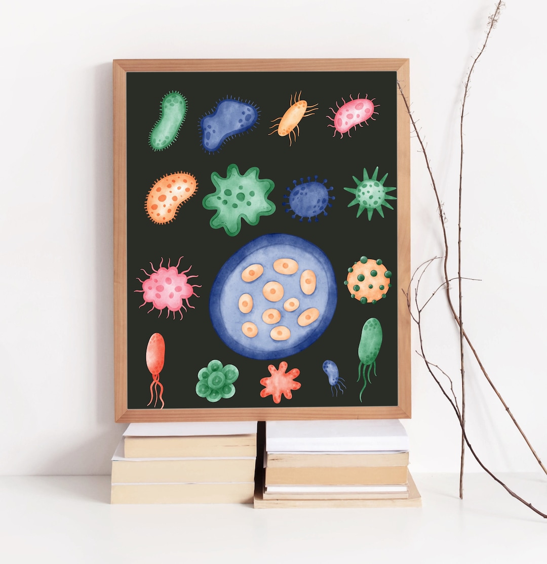 Microbiology, Science Decor, Biology, Medical Art, Laboratory Art ...