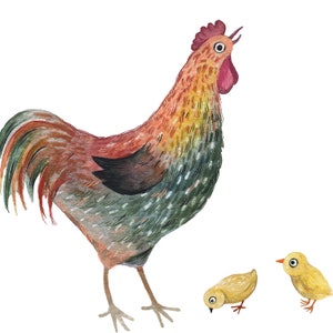 Chicken Print Cottage-core Decor Farmhouse Print Printable Farm Nursery ...