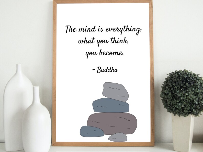 The Mind is Everything, Buddha Quote Print, INSTANT DOWNLOAD, SPIRITUAL ...