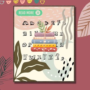 English Classroom Decor, Boho Watercolor Prints, Classroom Wall Art ...