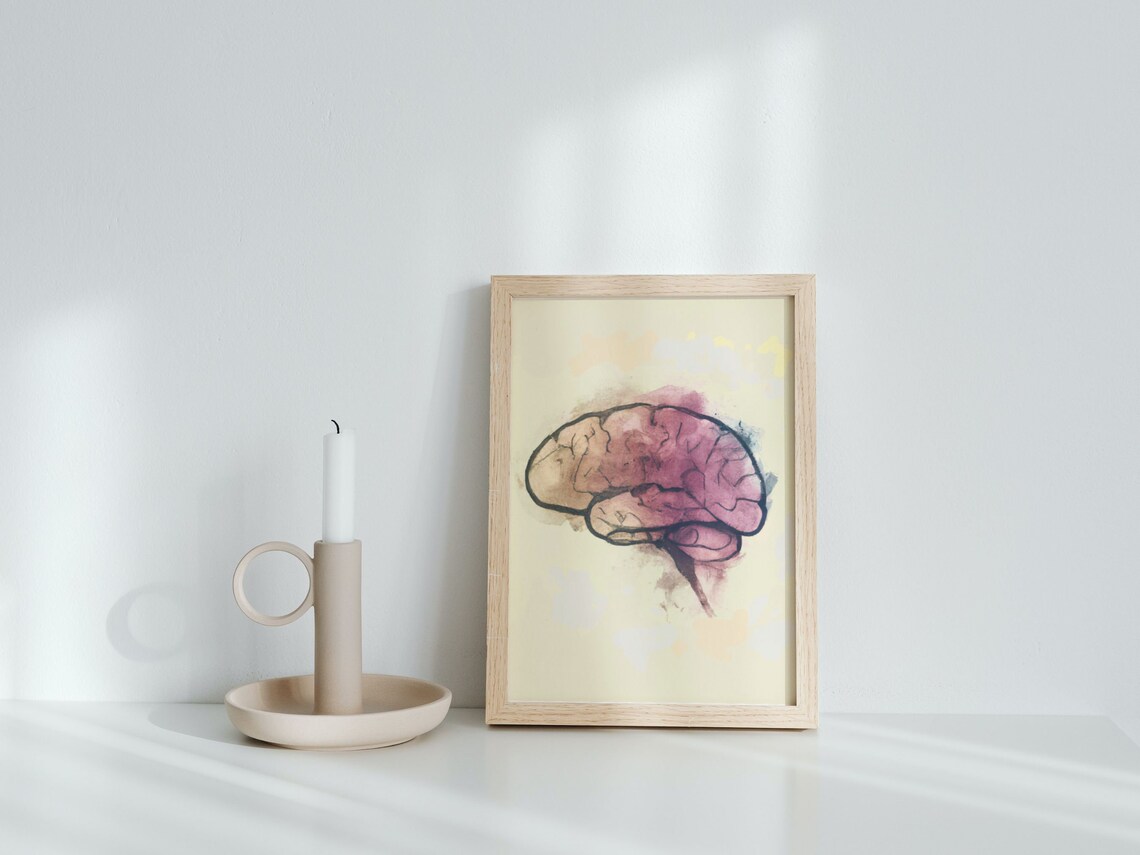 Human Brain Art Instant Download Neurology Art Classroom - Etsy
