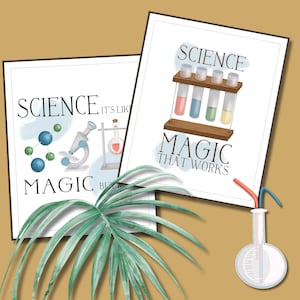 Science Classroom Poster Set Home School Decor Classroom Decor High ...
