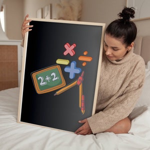 Math Classroom Poster Set of 3 Math Decor Math Theme Nursery Decor Math ...