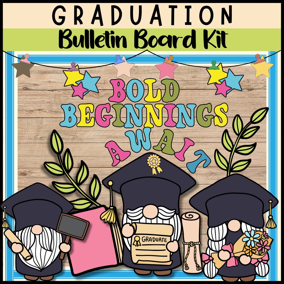 Graduation Bulletin Board Classroom Door Decor May Bulletin Board Kit ...